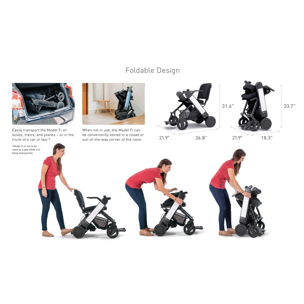 WHILL Model F - Folding Powered Wheelchair - Homepro Medical Supplies